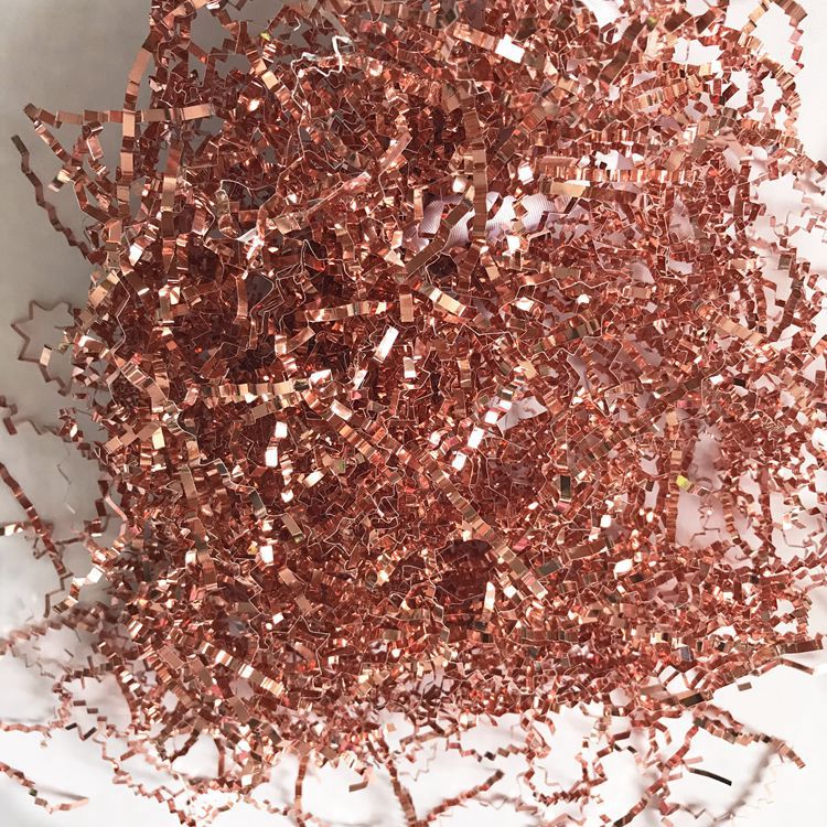 Rose Gold Decorative Raffia Shredded Paper For Candy Boxes Filler