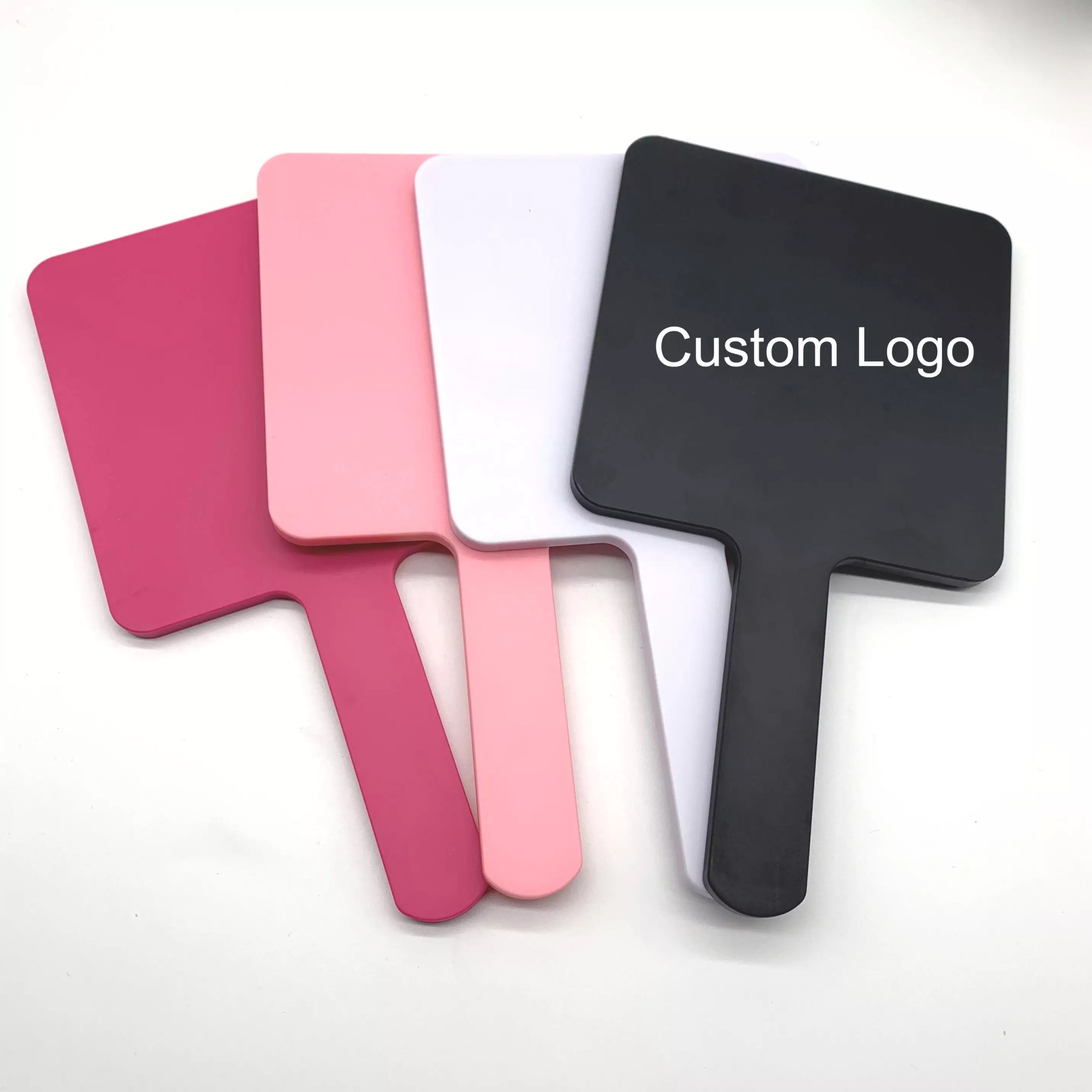 Custom pink salon makeup mirror with your logo