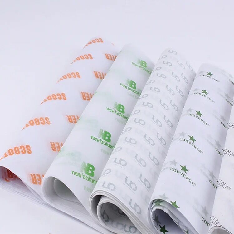 Custom black gift wrapping tissue paper for boutique clothing fashion ...